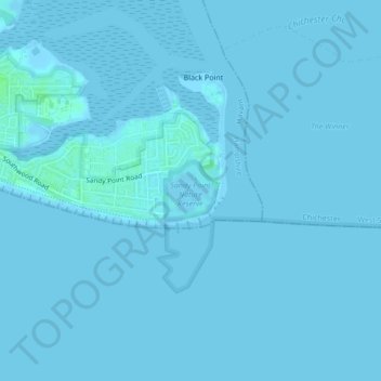 Sandy Point Nature Reserve topographic map, elevation, terrain
